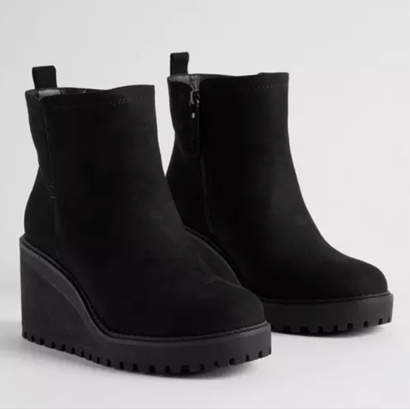 torrid | Shoes | Torrid Black Wedge Ankle Boots | Poshmark